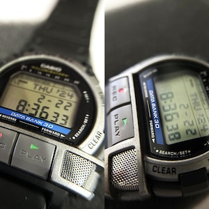 Casio Db-v30 Easy- Rec Databank 30 Second Voice Recorder Digital Watch ...