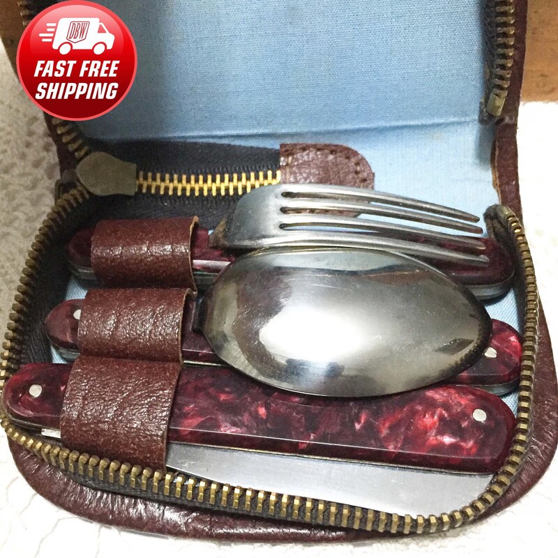 Travel Knife Fork Spoon Set - Etsy