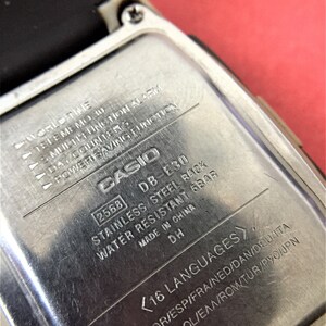 Vintage Casio DB-E30 Databank/ Solar Men's Wristwatch/digital Gray Dial ...