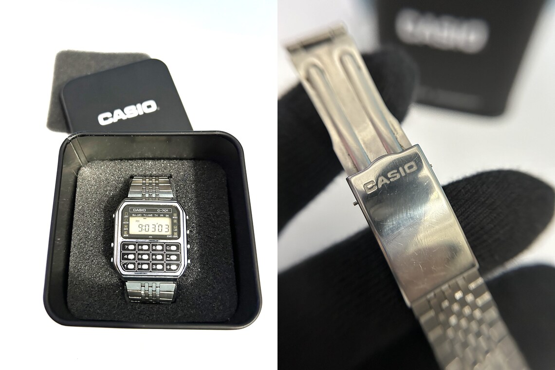 Retro Casio C-701/ Mens Watch Digital Quartz Casio Calculator Watch ...