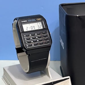 Casio CA-53W- Wrist Watch Black Color/ Original Tin Casio Box/ Very ...