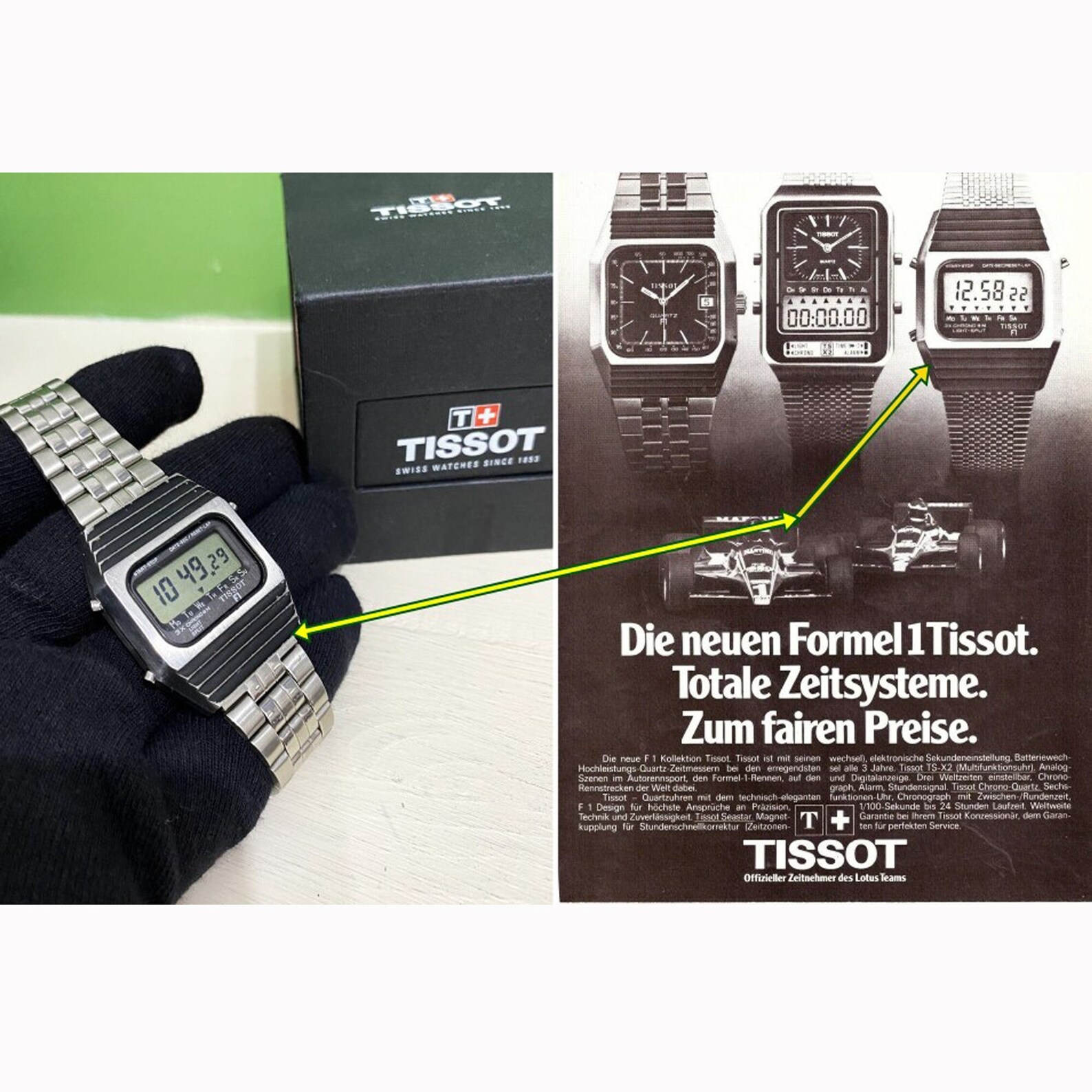 Very RARE Tissot F1 LCD Formula Watch 97010 Digital / Very Good ...