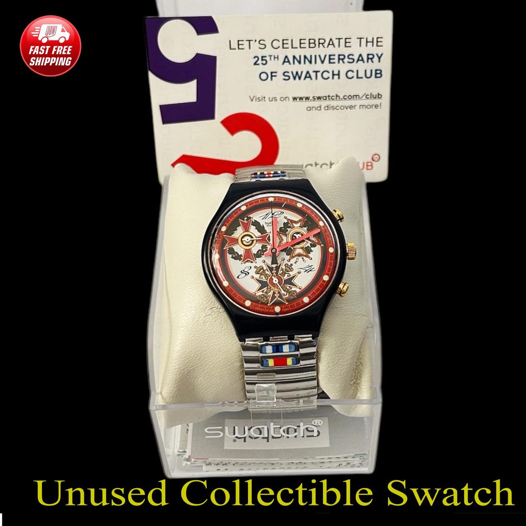 Vintage Very RARE Swatch Watch Chronograph Scn116,vintage Watch, Retro ...