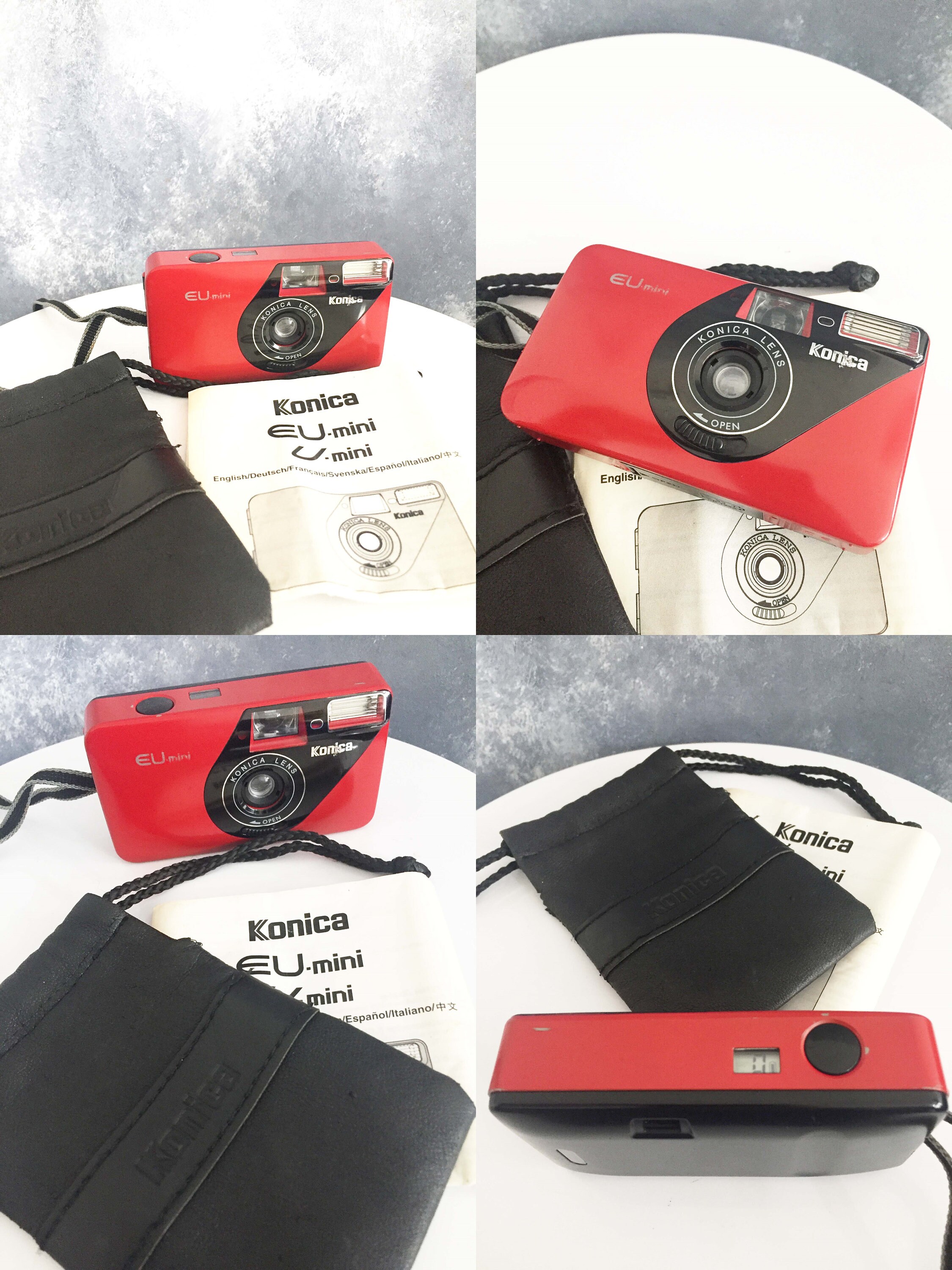 Konica Eu-mini Camera Red // Vintage Point-and-shoot Camera for 35mm ...