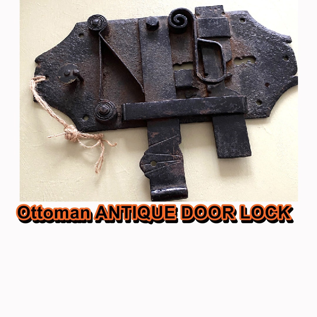 Antique Ottoman 19th Century Door Lock, Hand Forged Lock, Door Deadbolt ...