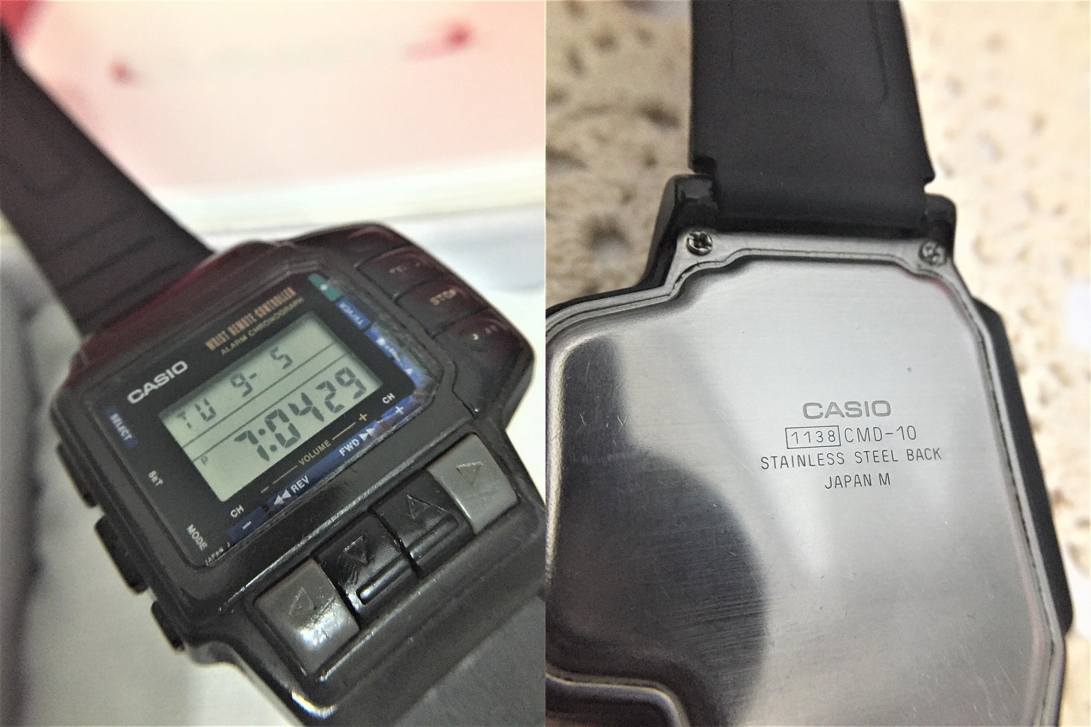 RARE Casio CMD-10 Module 1138 /vintage Japan /watch Wrist Remote ...