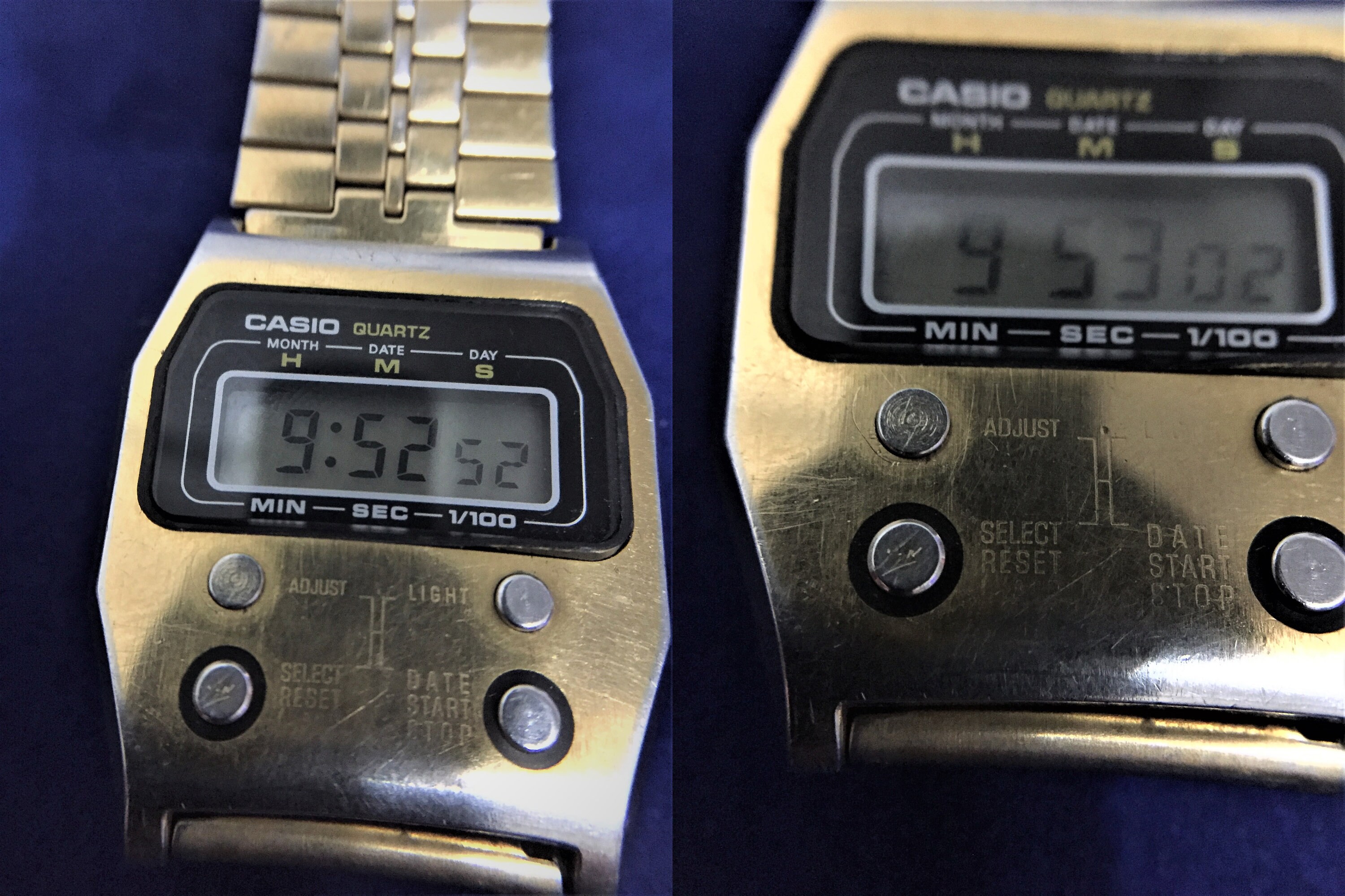 Vintage Rare Casio 52QGS-14 / Digital LCD Quartz Watch / Gold Plated ...