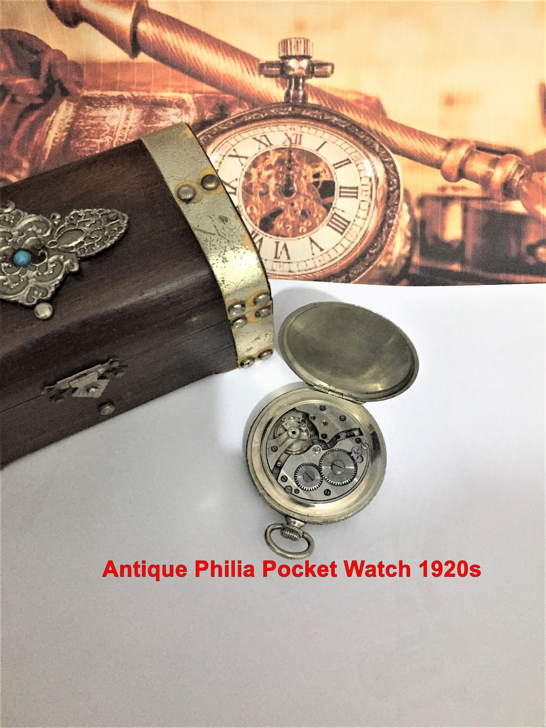Antique Philia Pocket Watch 1920s/ Pure Nickel /rare Collectible Watch ...