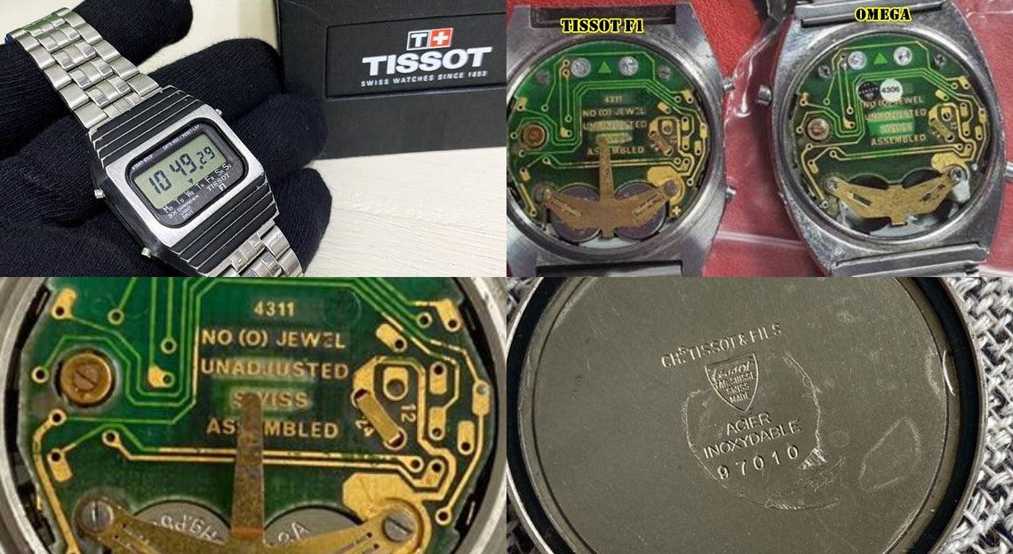 Very RARE Tissot F1 LCD Formula Watch 97010 Digital / Very Good ...