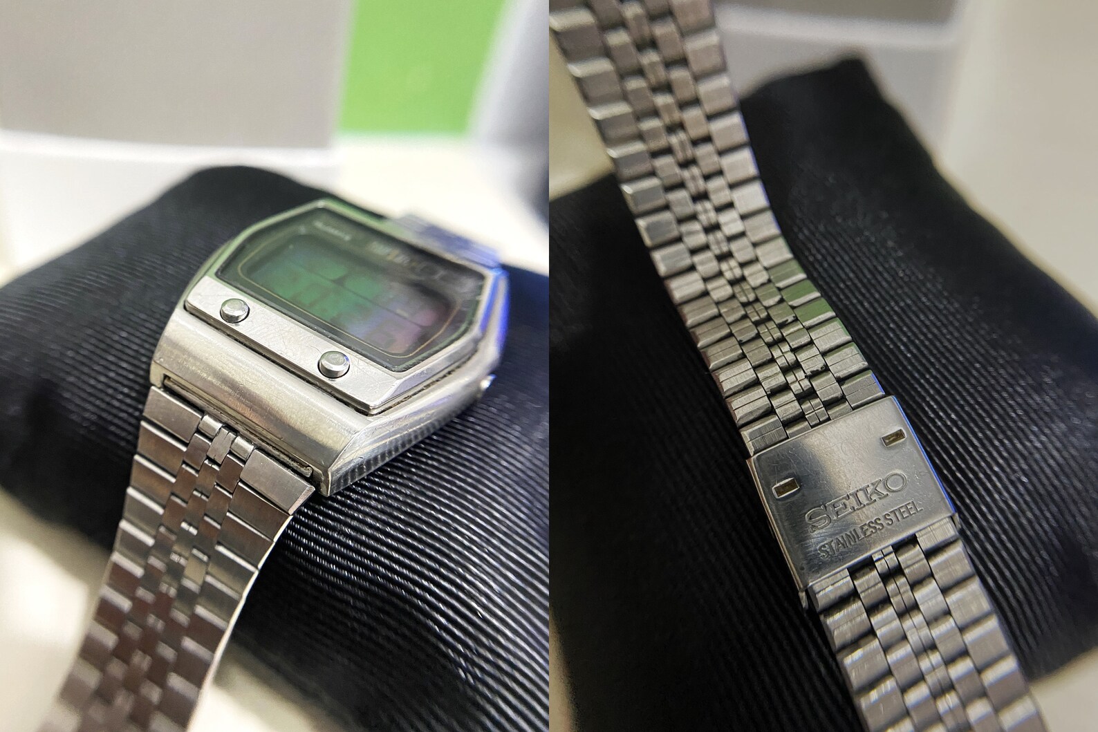 RARE Vintage Seiko A031-5000/ Quartz Stainless Steel LC Digital Alarm ...