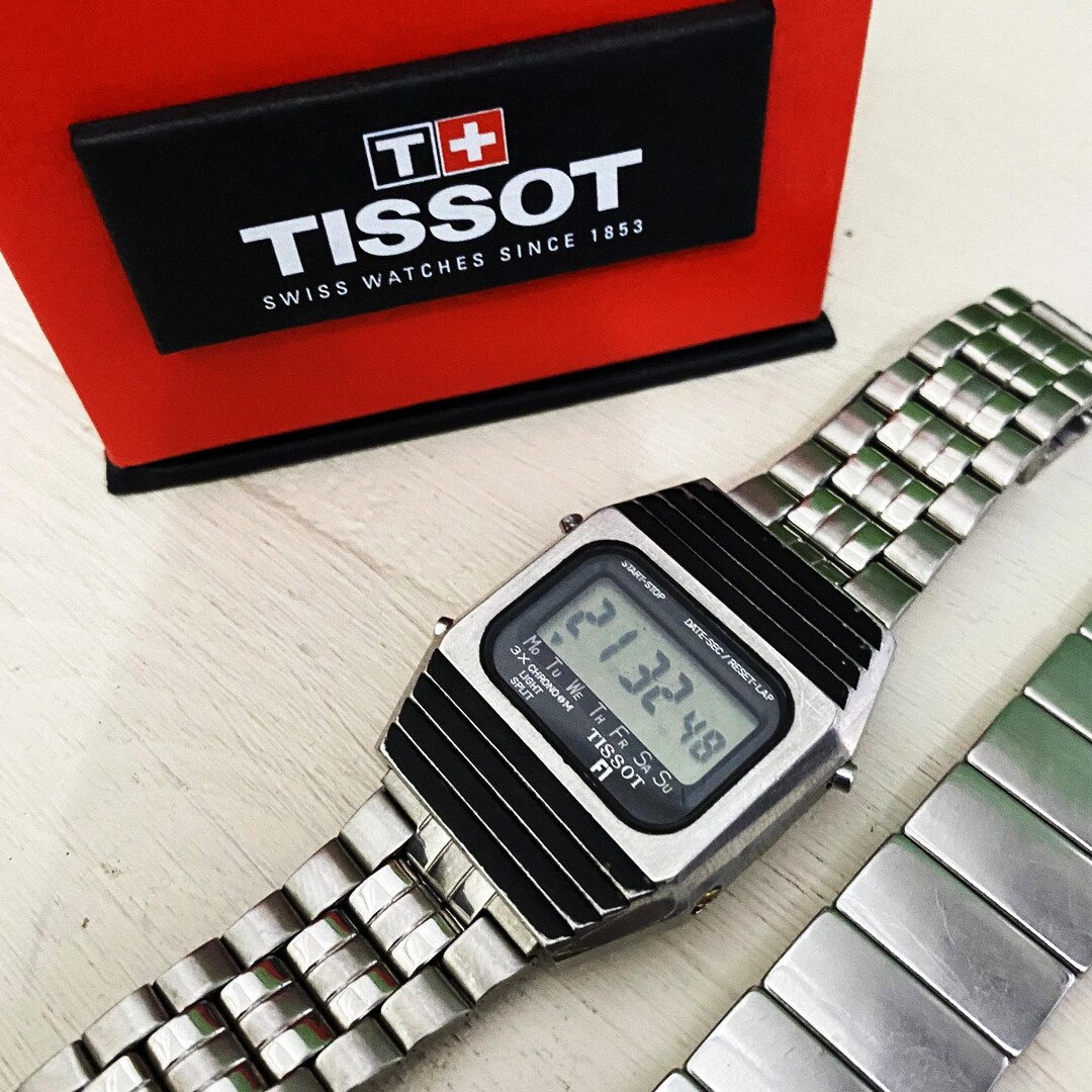 Very RARE Tissot F1 LCD Formula Watch 97010 Digital / Very Good ...