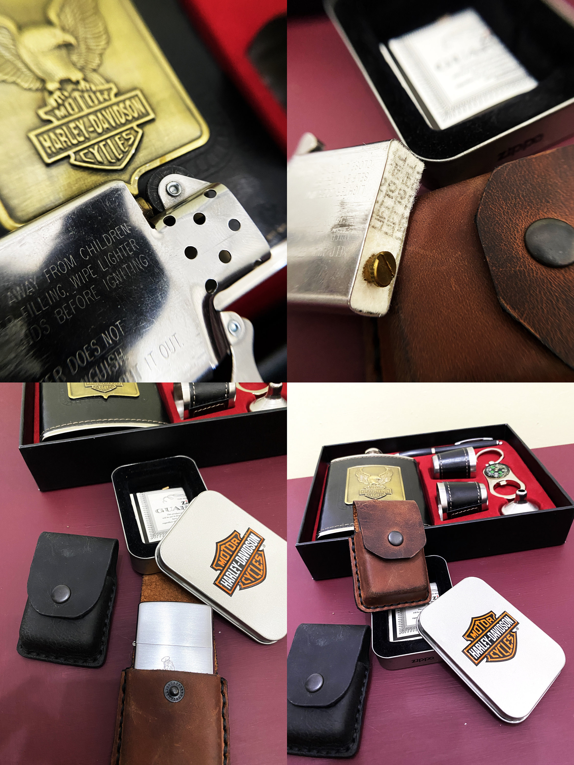 Harley Davidson Steel Leather Covered Zippo Original Lighter/zippo MFG ...