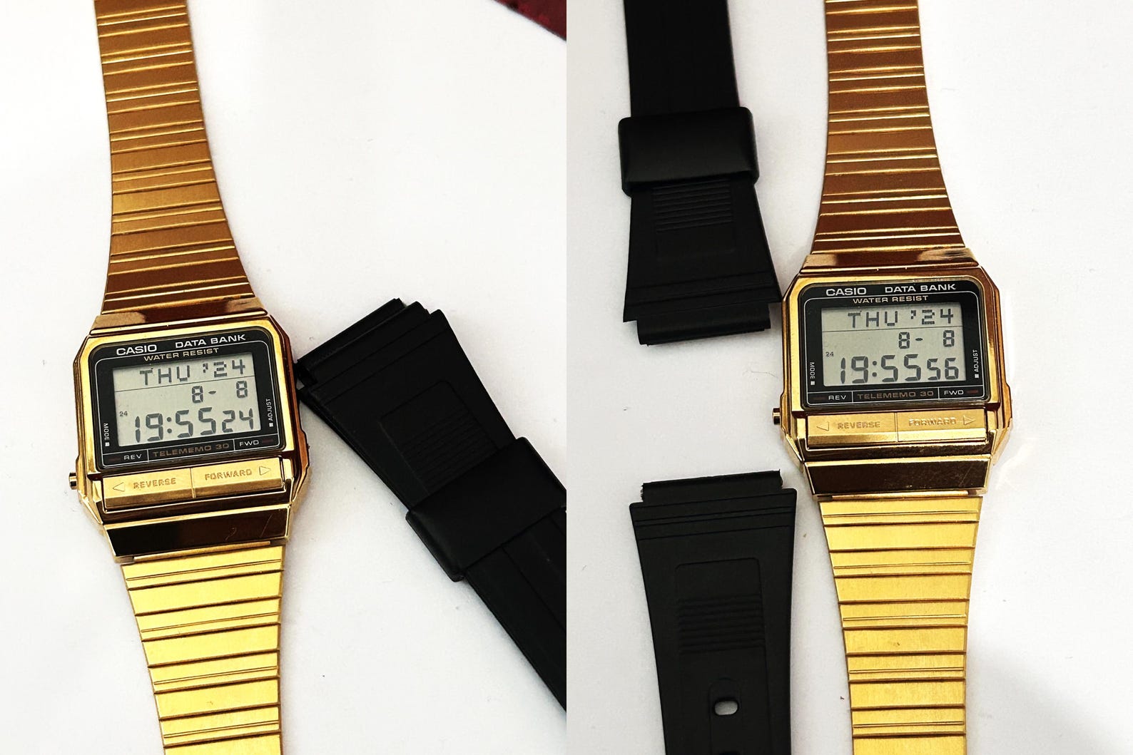 RARE GOLD Tone Casio DB-310 Data Bank Watch Module 871/data Bank ...