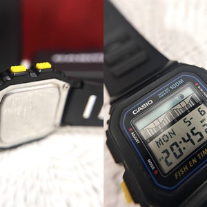 Very RARE Casio FT-100W Fish En Time Digital Watch Marlin 844 Japan M ...
