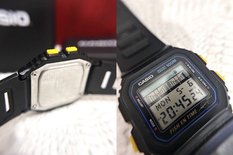 Very RARE Casio FT-100W Fish En Time Digital Watch Marlin 844 Japan M ...