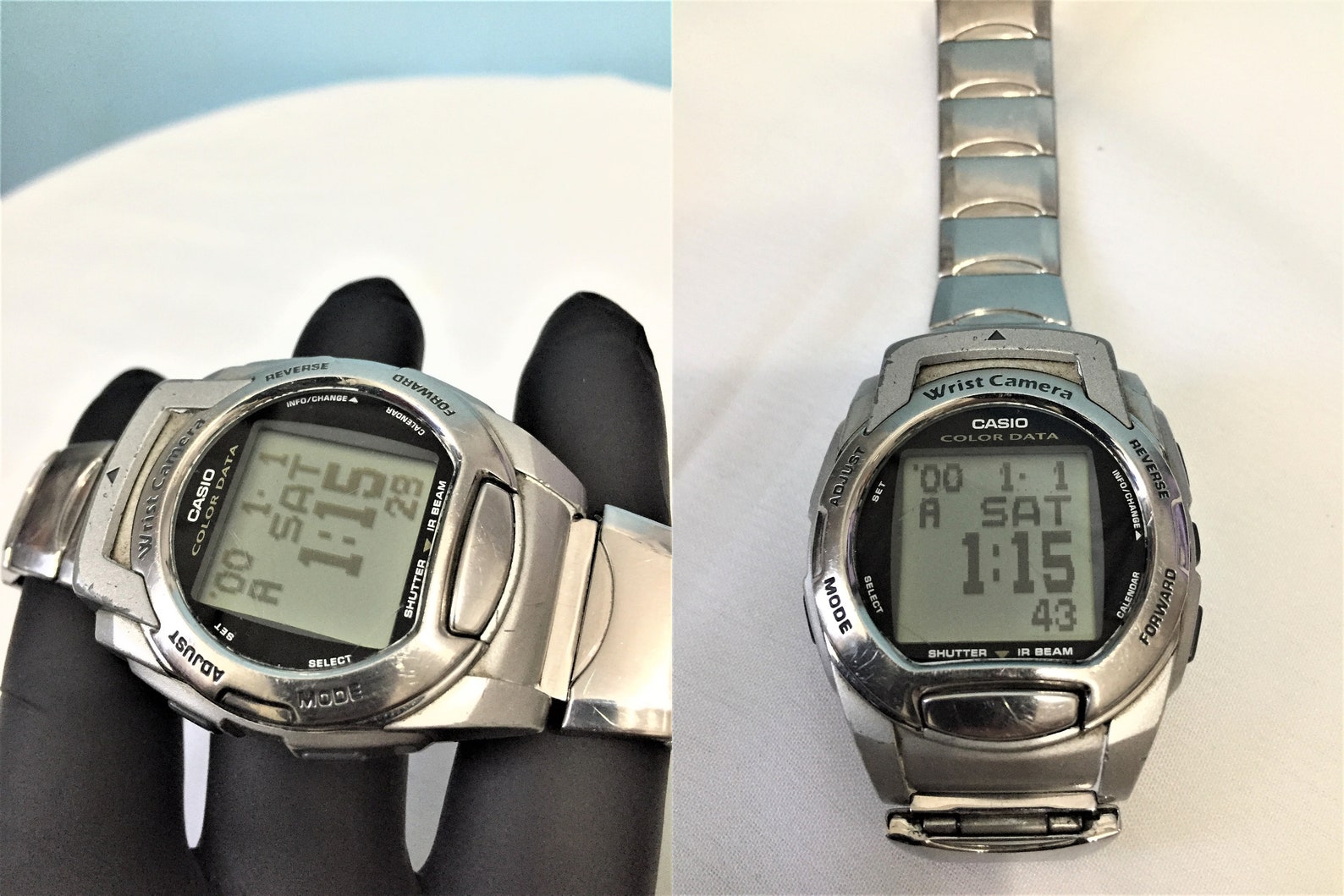 Rare Casio WQV-3 Wrist Camera Watch Module 2411/ Orginal Stell Cord ...