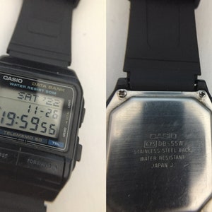 Vintage Rare CASIO Databank 50 DB-55W/ Very Good Condition / Very Good Strap/ Modüle: 675 ...