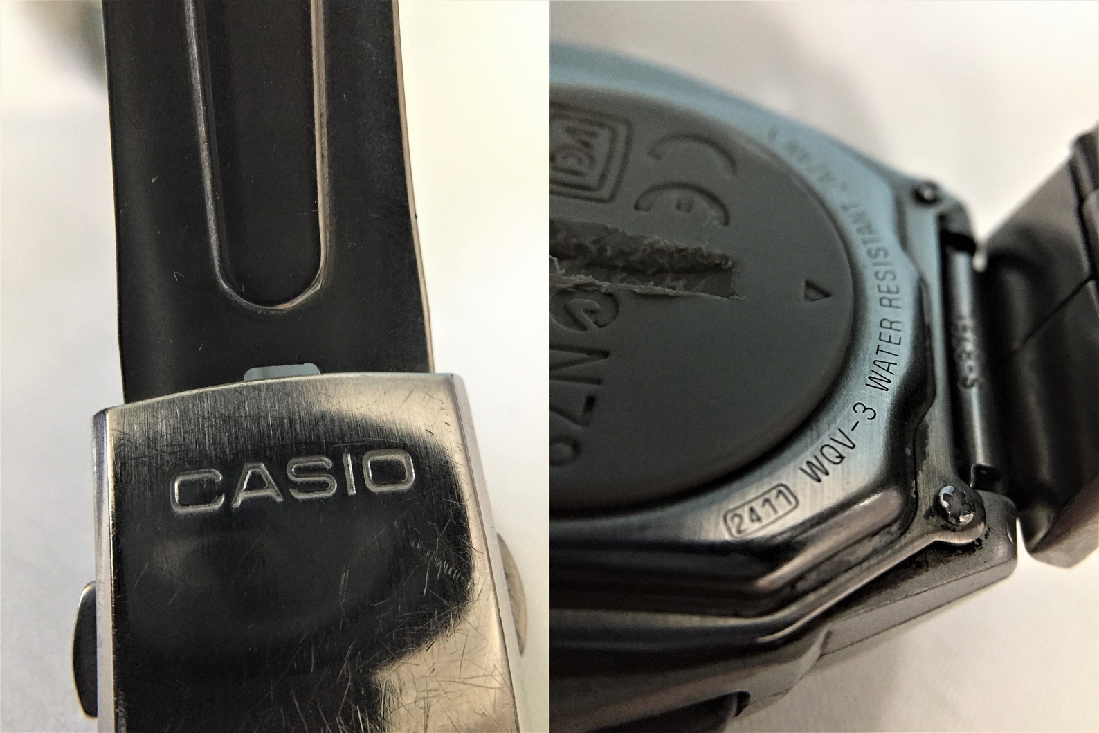 Rare Casio WQV-3 Wrist Camera Watch Module 2411/ Orginal Stell Cord ...