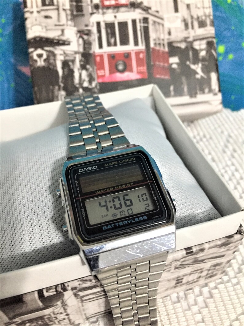 Vintage Casio AL-180 Batteryless. Vintage Retro/ Military Army Pilot ...