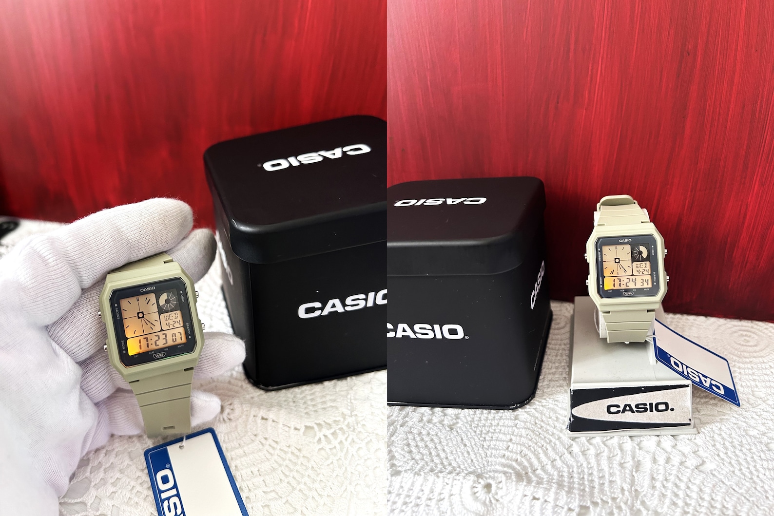 Unused Casio LF-20W Casio Twin Graph Cream Gradient Screen - Black ...
