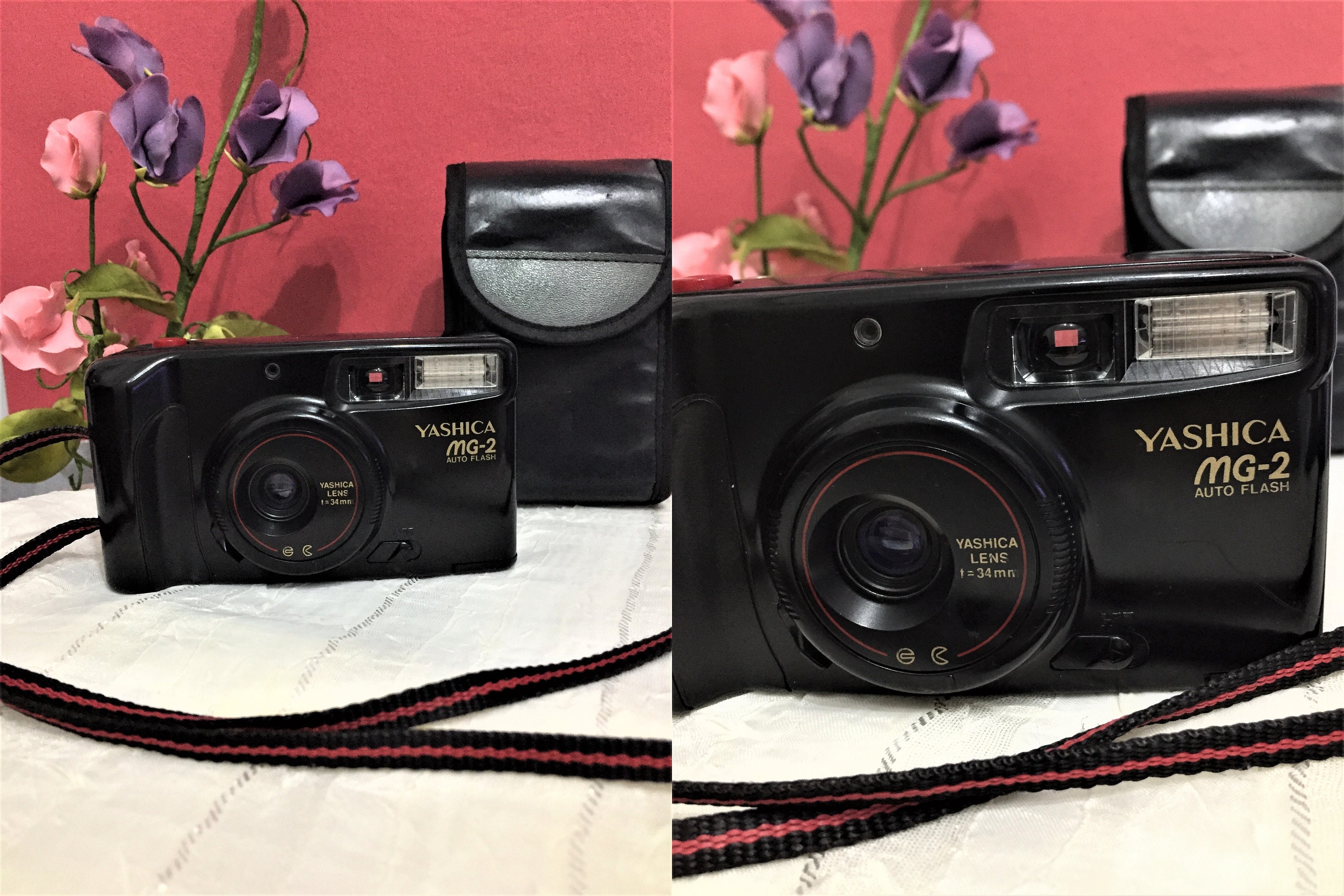 Vintage Yashica MG-2 DX 35mm P&S Film Camera Auto/with Battery/ Flash ...