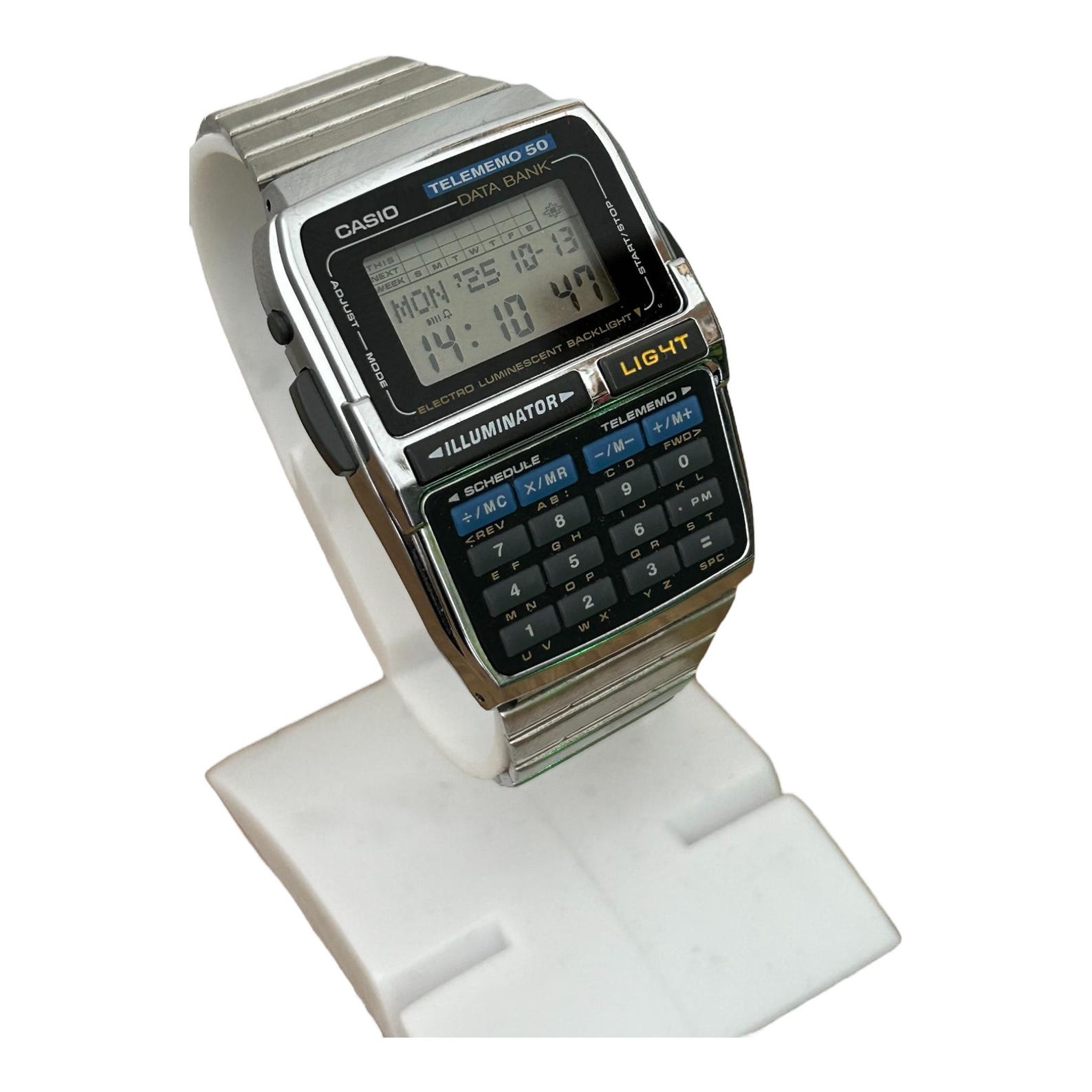 Execelent Nos Casio Dbc-63 Databank Telememo 50 Memory Calculator Watch ...