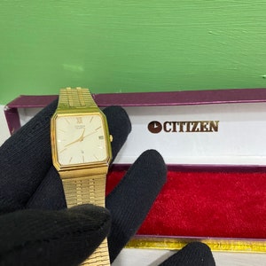 Vintage Citizen 3810-S01353 Men's Wrist Watch/ Gold Color/ New Battery ...