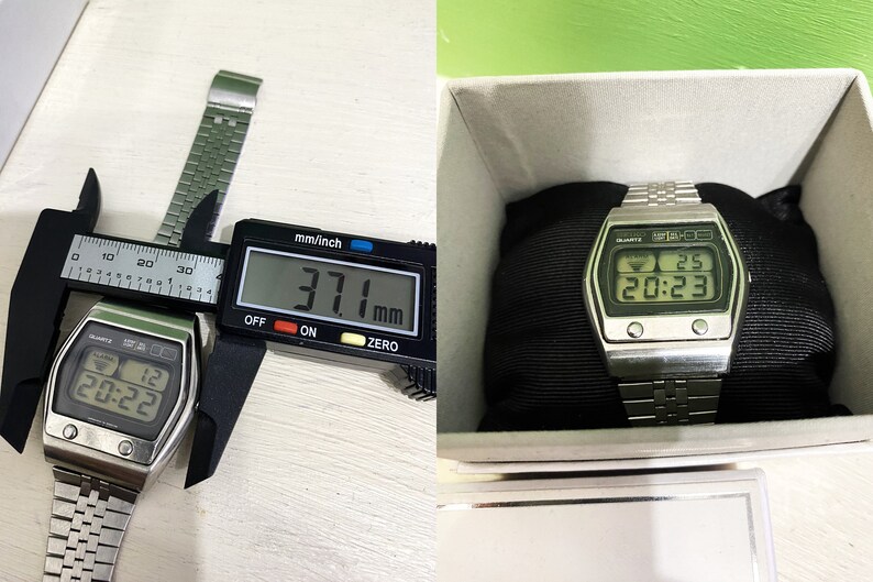 RARE Vintage Seiko A031-5000/ Quartz Stainless Steel LC Digital Alarm ...