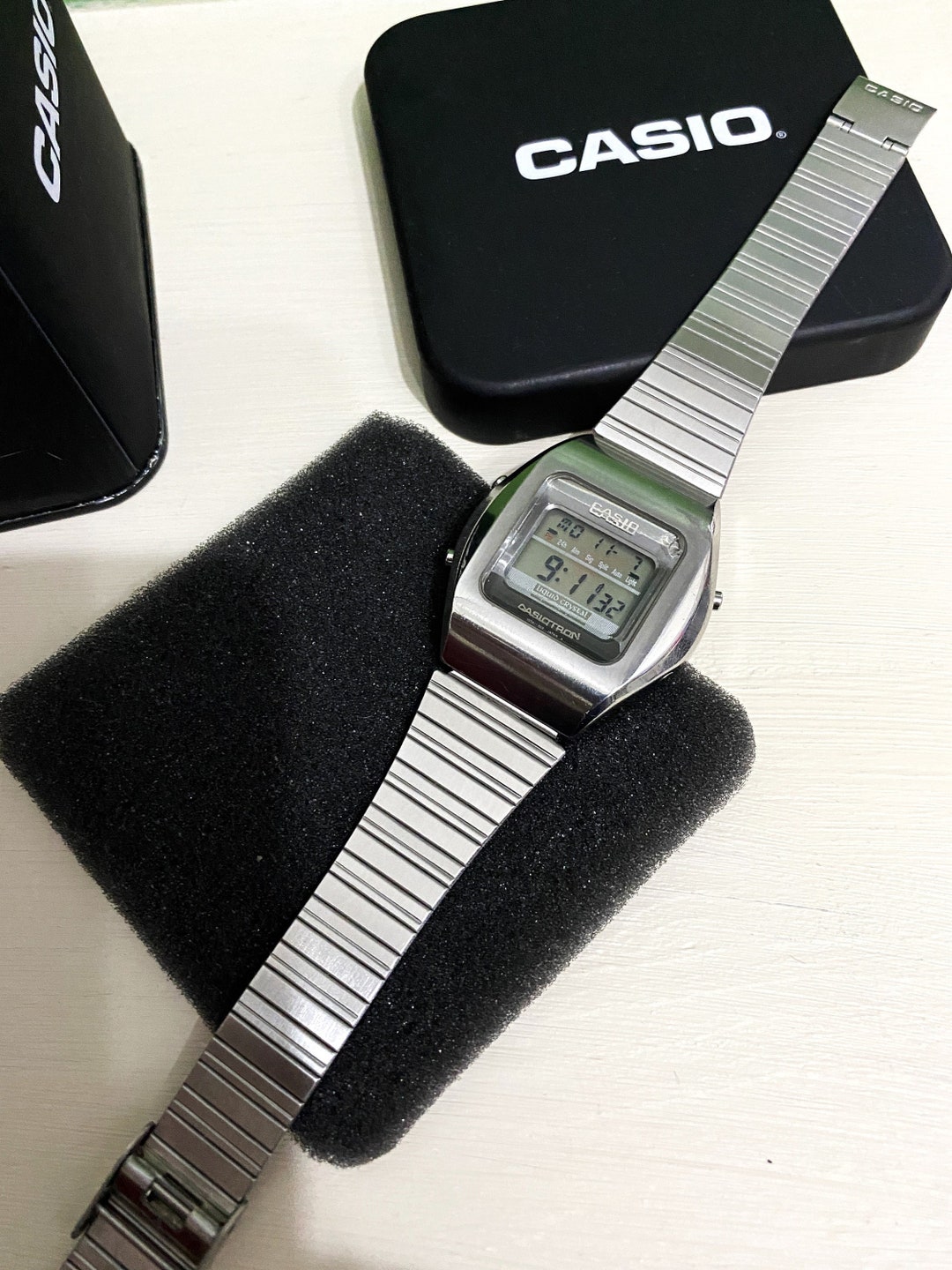 Rare Collectible Vtg Casio Casiotron/ TRN-110 LIQUID Crystal Digital ...