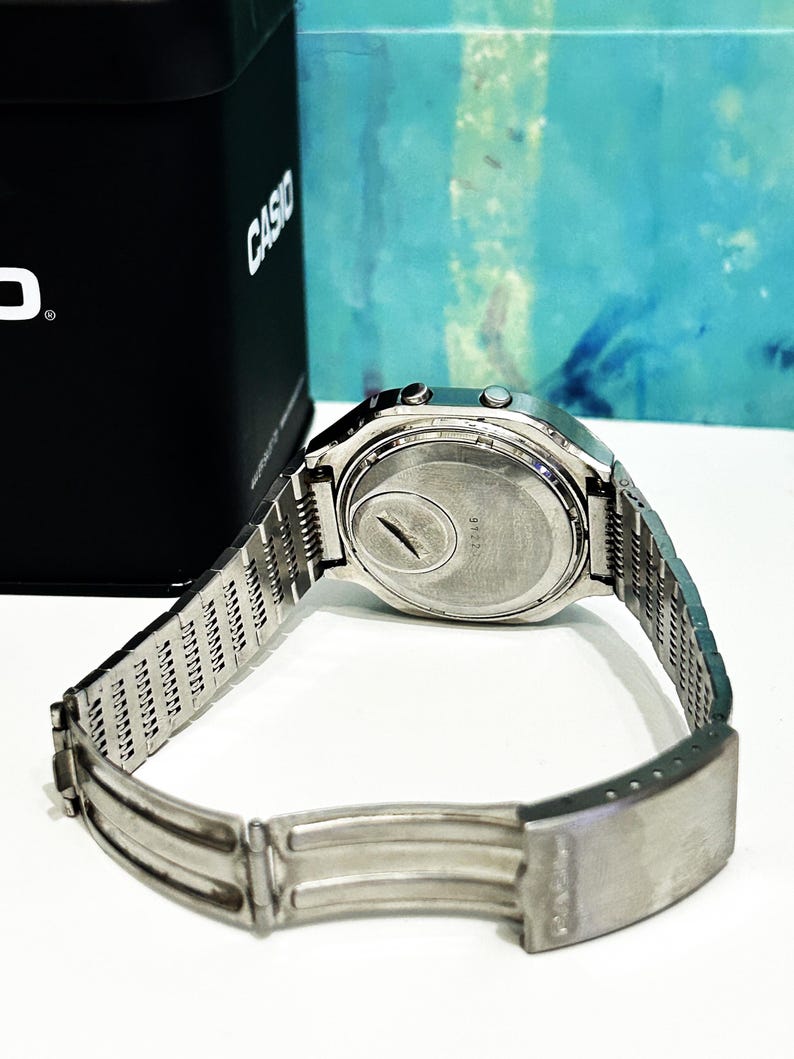 Casio Casiotron S-14/ Watch Mens Digital LCD World Time/ 1970s Digital ...
