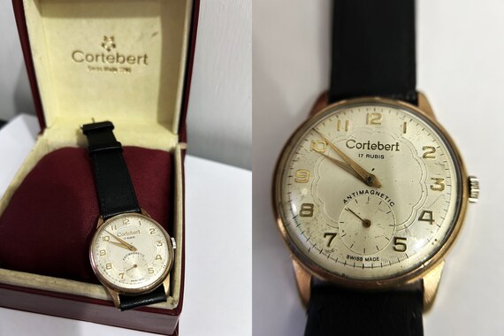 Vintage CORTEBERT Swiss MADE Watch / 17 Rubis / 196… - Gem
