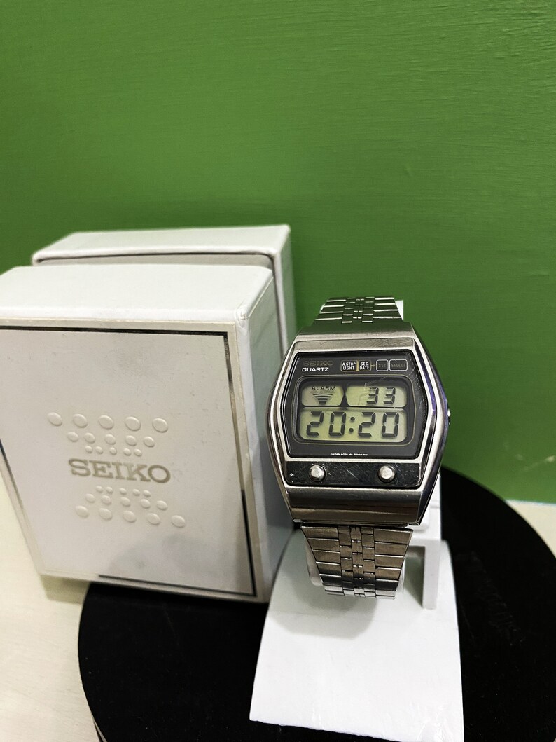 RARE Vintage Seiko A031-5000/ Quartz Stainless Steel LC Digital Alarm ...