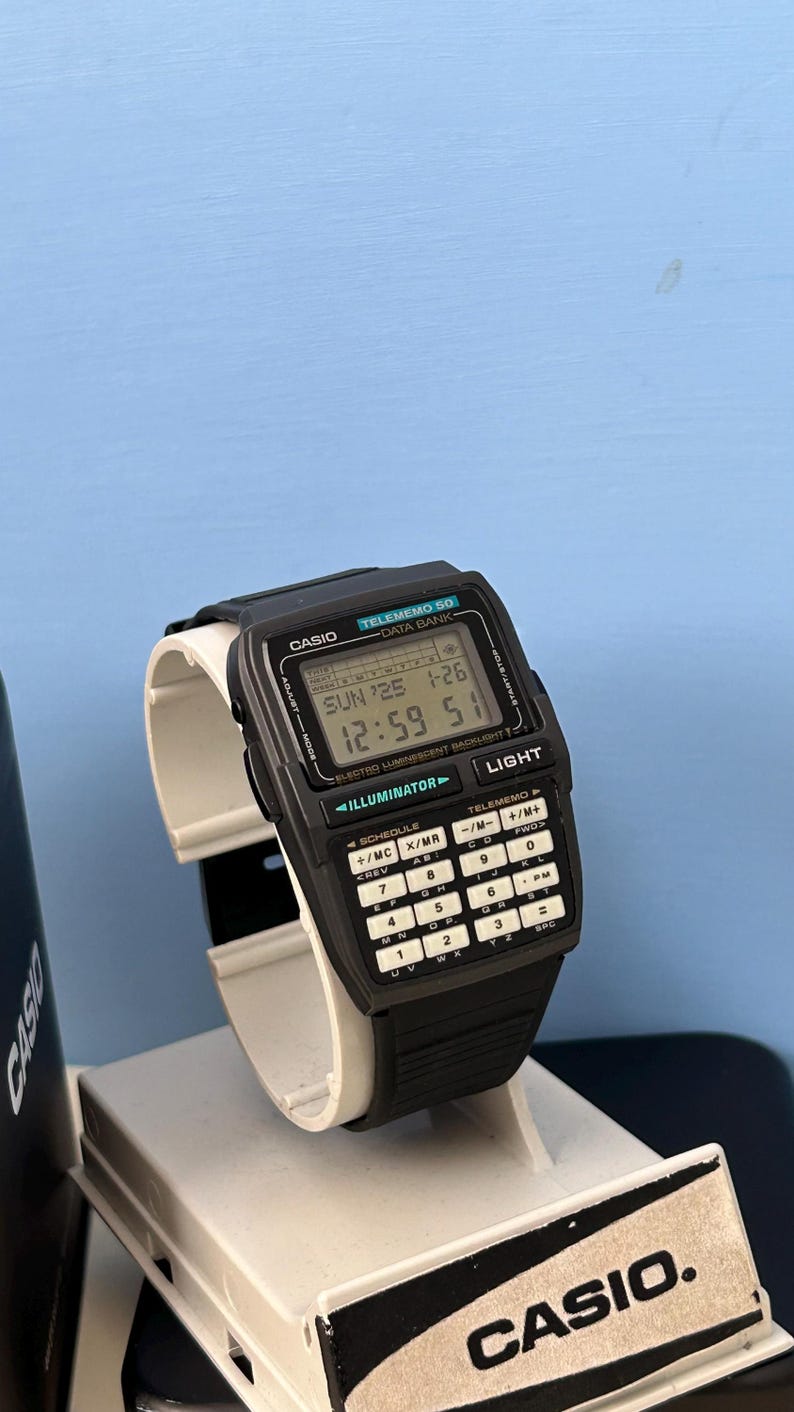 Vintage Nos Casio Dbc-63 Micro Cosmos Telememo 50 Databank Memory ...