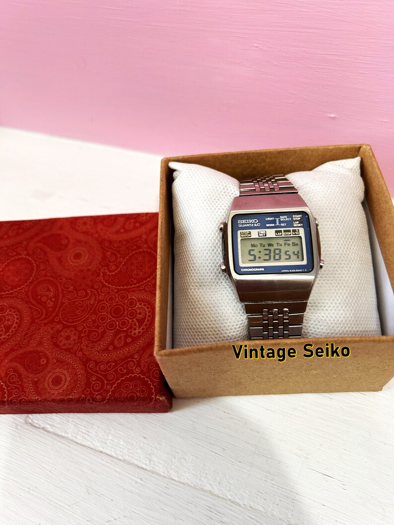 Rare Seiko Lc Chronograph / A128-5000 / 1978 Seiko 12kt Silver Color ...