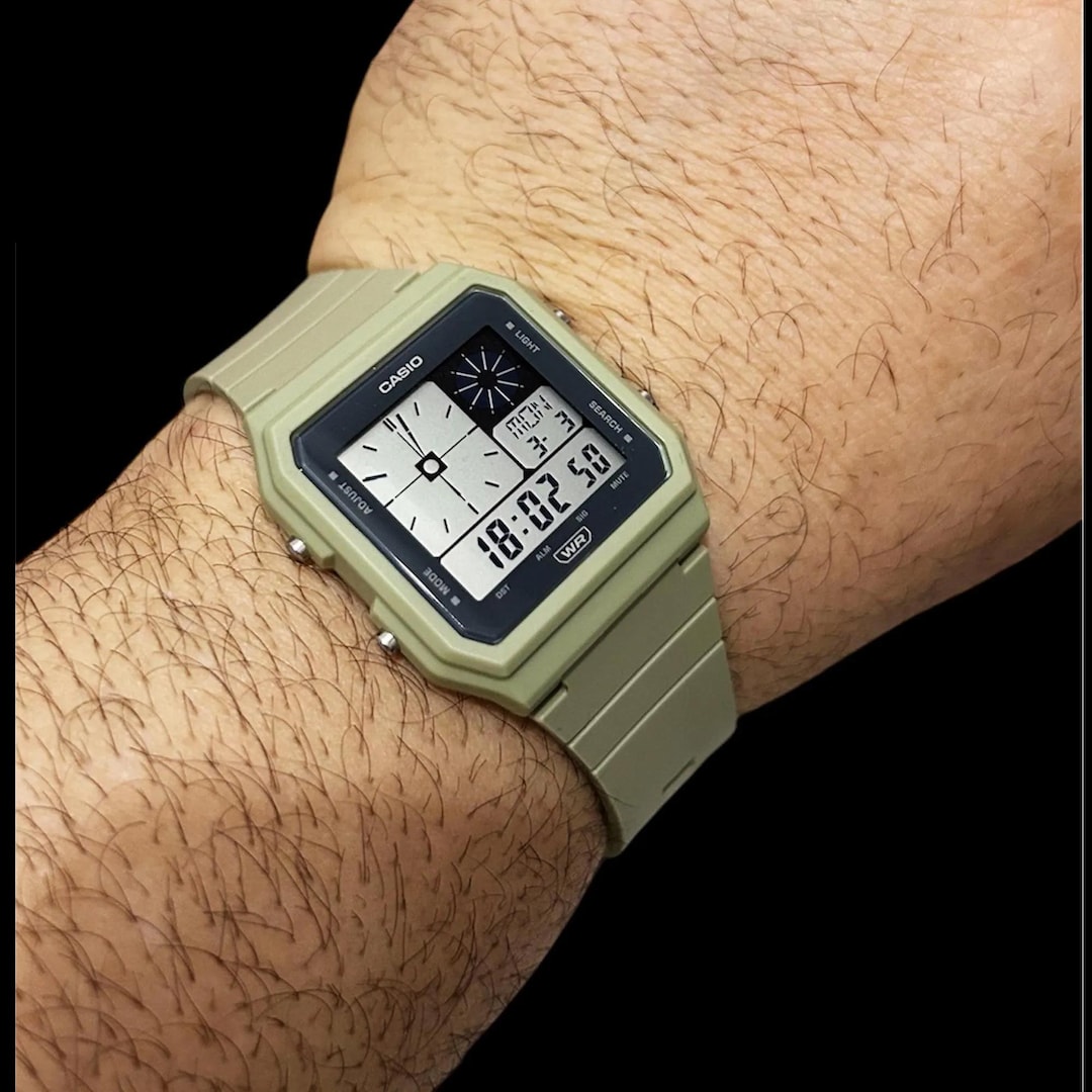 Casio LF-20W Casio Twin Graph Cream Gradient Screen - Black Digital ...