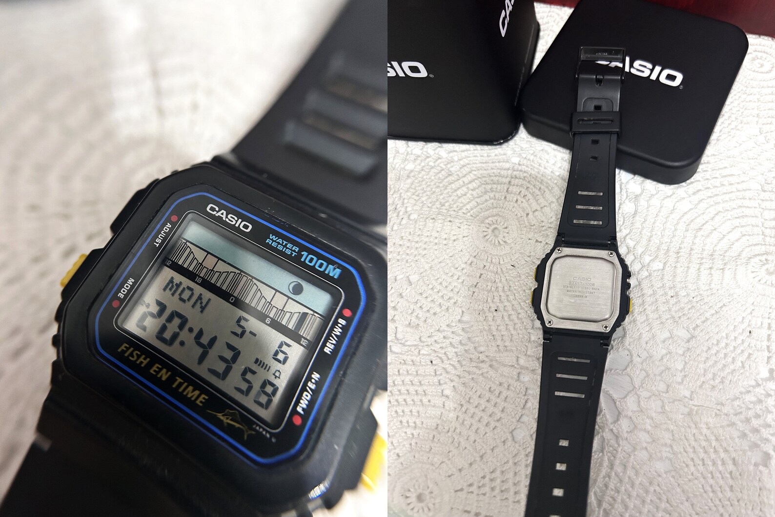 Very RARE Casio FT-100W Fish En Time Digital Watch Marlin 844 Japan M ...