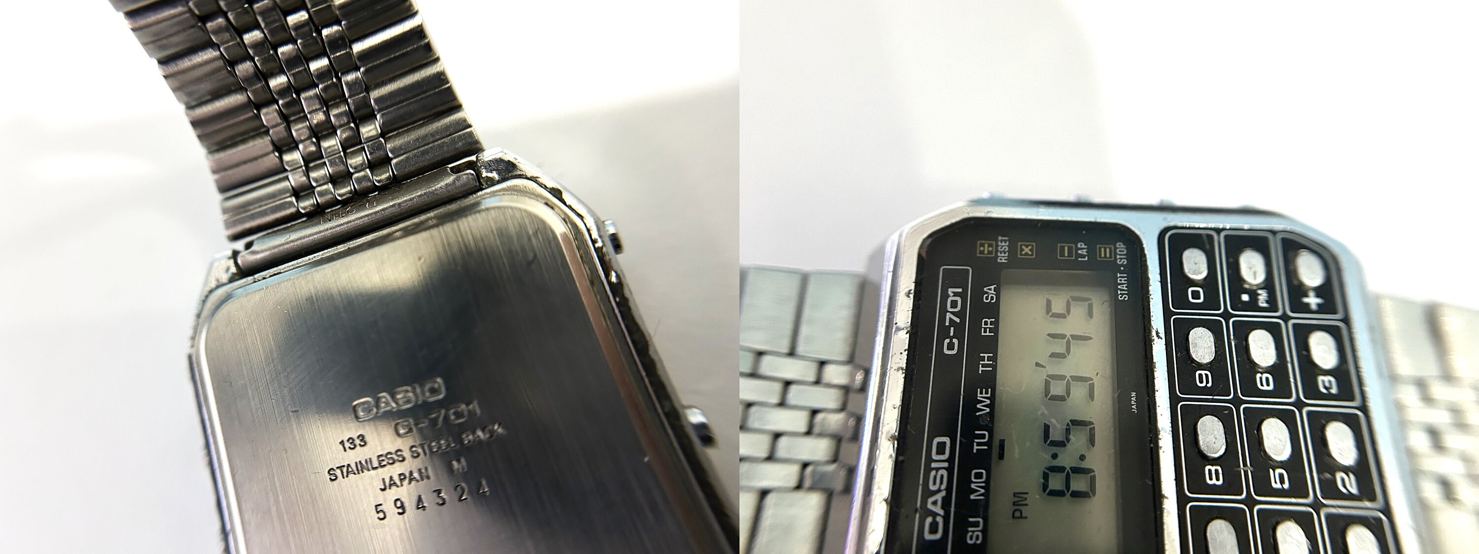 Retro Casio C-701/ Mens Watch Digital Quartz Casio Calculator Watch ...