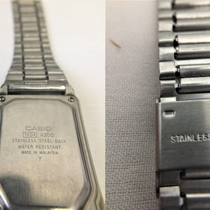 Casio Illuminated WR Alarm / Chronograph Men's Digital Watch A200 Model ...