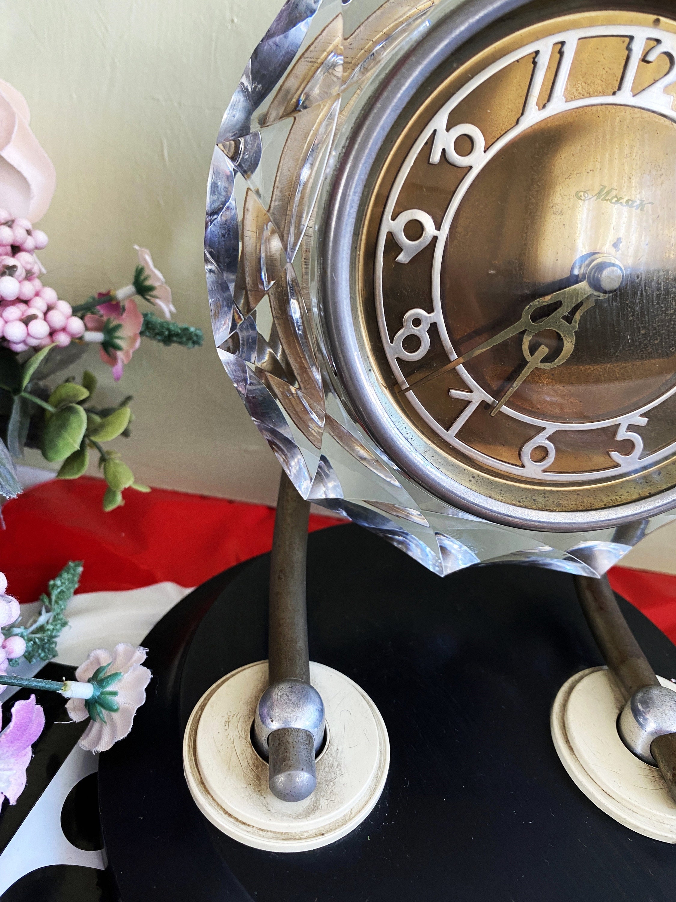 Vintage MAJAK Winting Table Clock Mantel 8 Days Clock Majak USSR ...