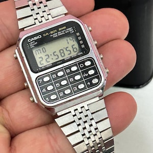 Casio CA-901 Black Model Game Calculator Watch Module 134 Very Good ...