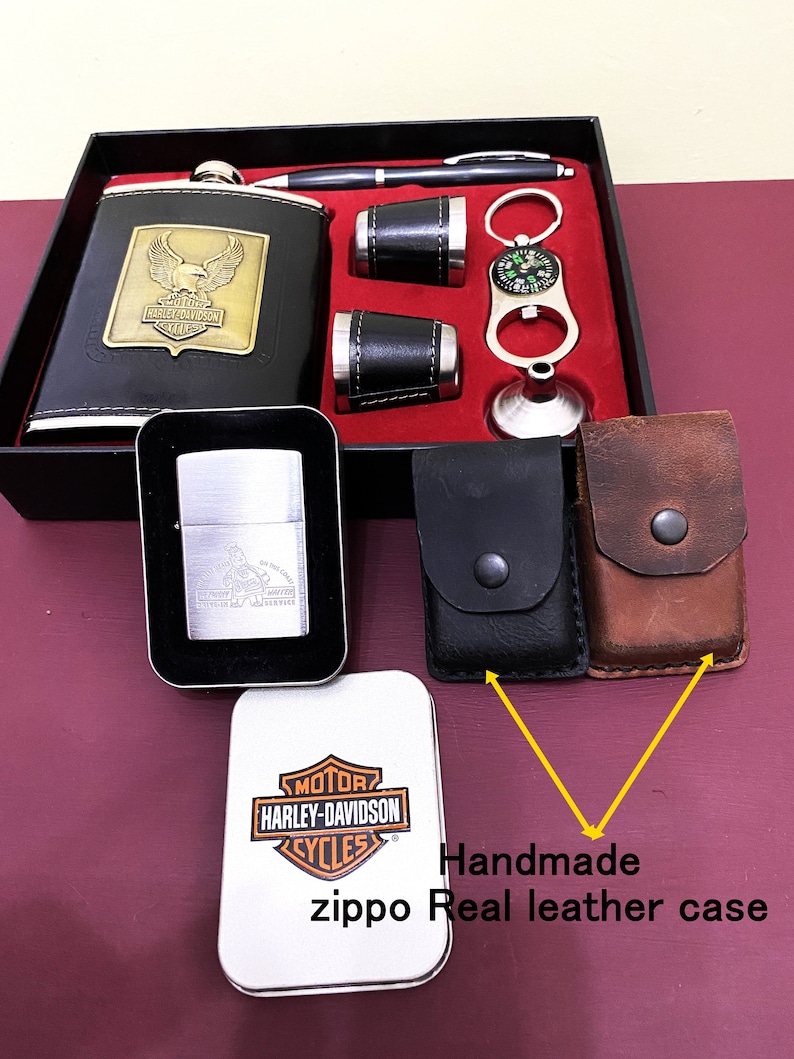 Harley Davidson Steel Leather Covered Zippo Original Lighter/zippo MFG ...