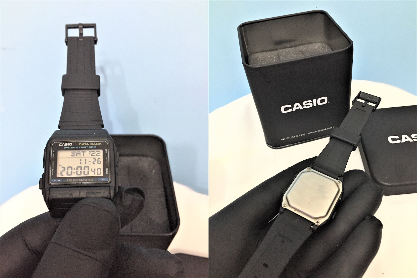 Vintage Rare CASIO Databank 50 DB-55W/ Very Good Condition / Very Good Strap/ Modüle: 675 ...