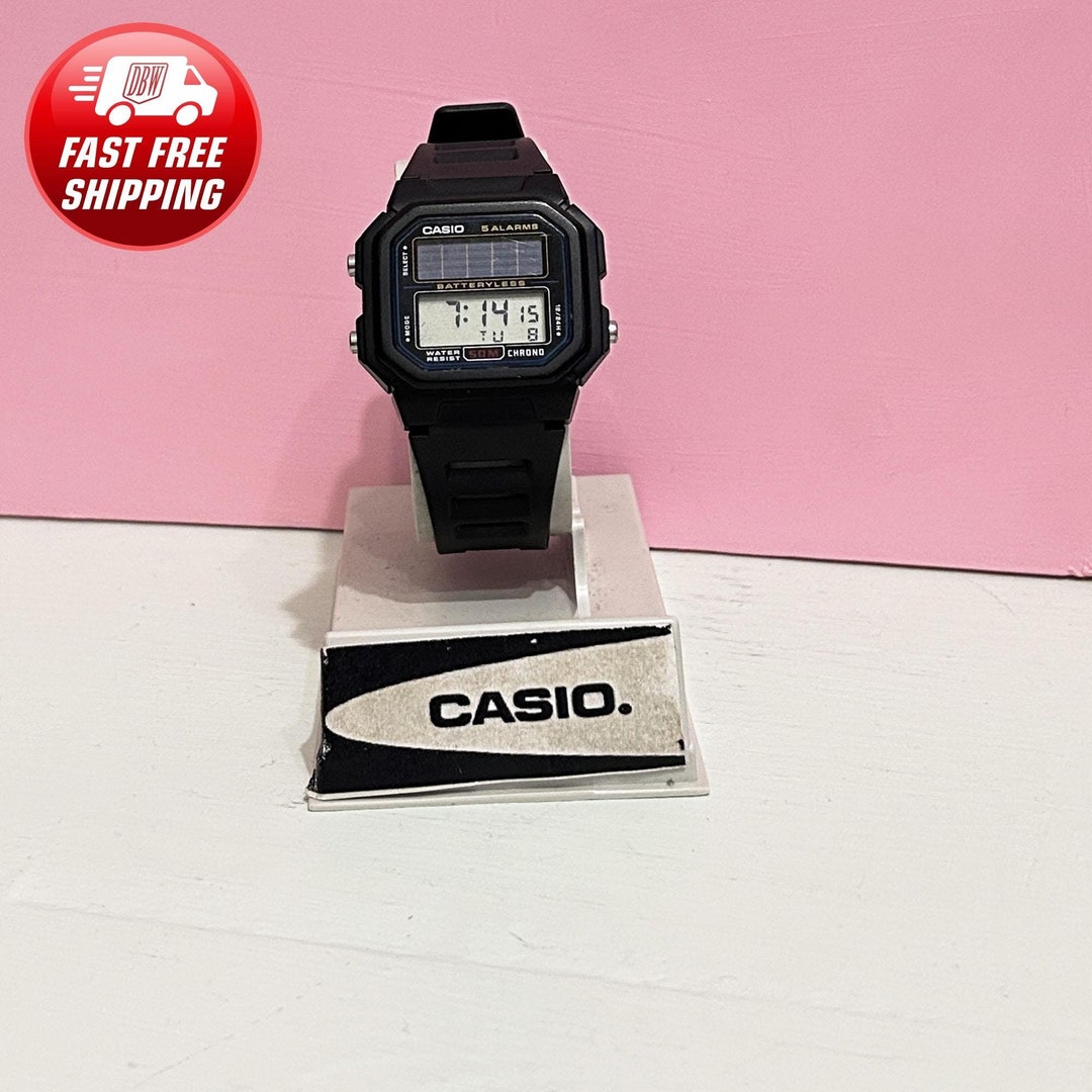 Vintage Casio AL-190W SOLAR Power / 3274 Module) LCD Digital Watch ...