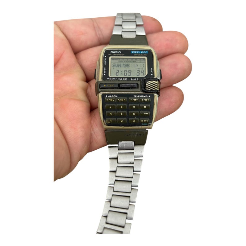 Vintage Casio DBC-V50 Easy Rec Data Bank Wrist Watch Calculator Casio ...