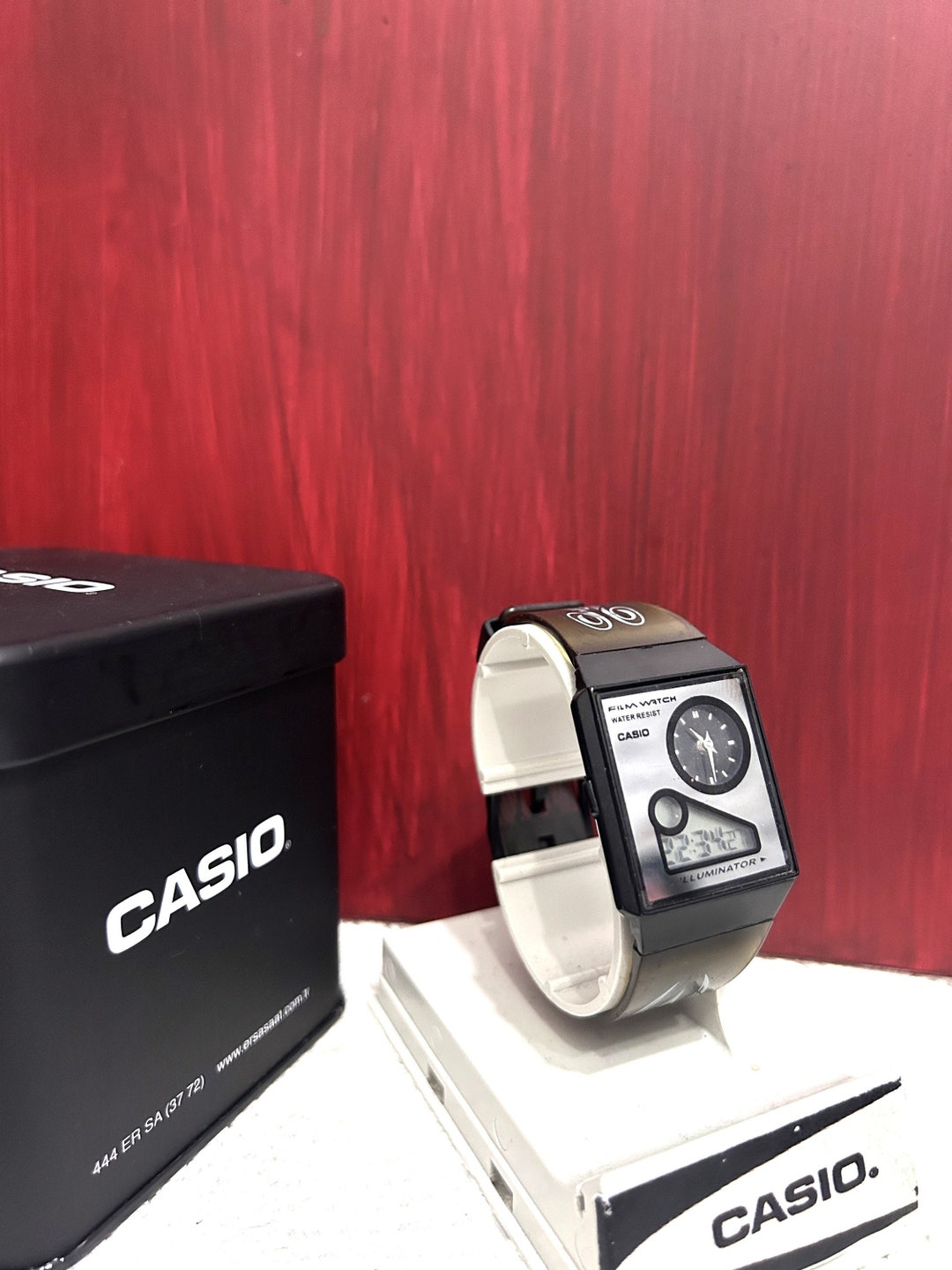 Buy Vintage CASIO Filmwatch FS-03 5858 Dual Time Quartz Watch and ...