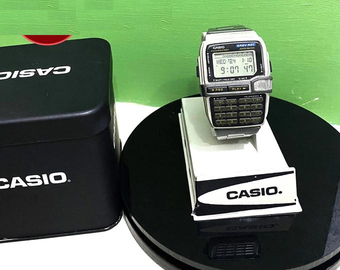 Vintage Casio DBC-V50 Easy Rec Data Bank Wrist Watch Telememo ...