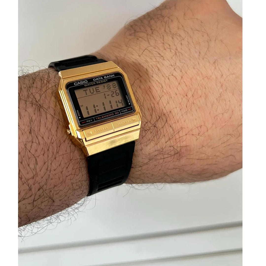 Unused RARE GOLD Tone Casio DB-310 Data Bank Watch Module 871/data Bank ...