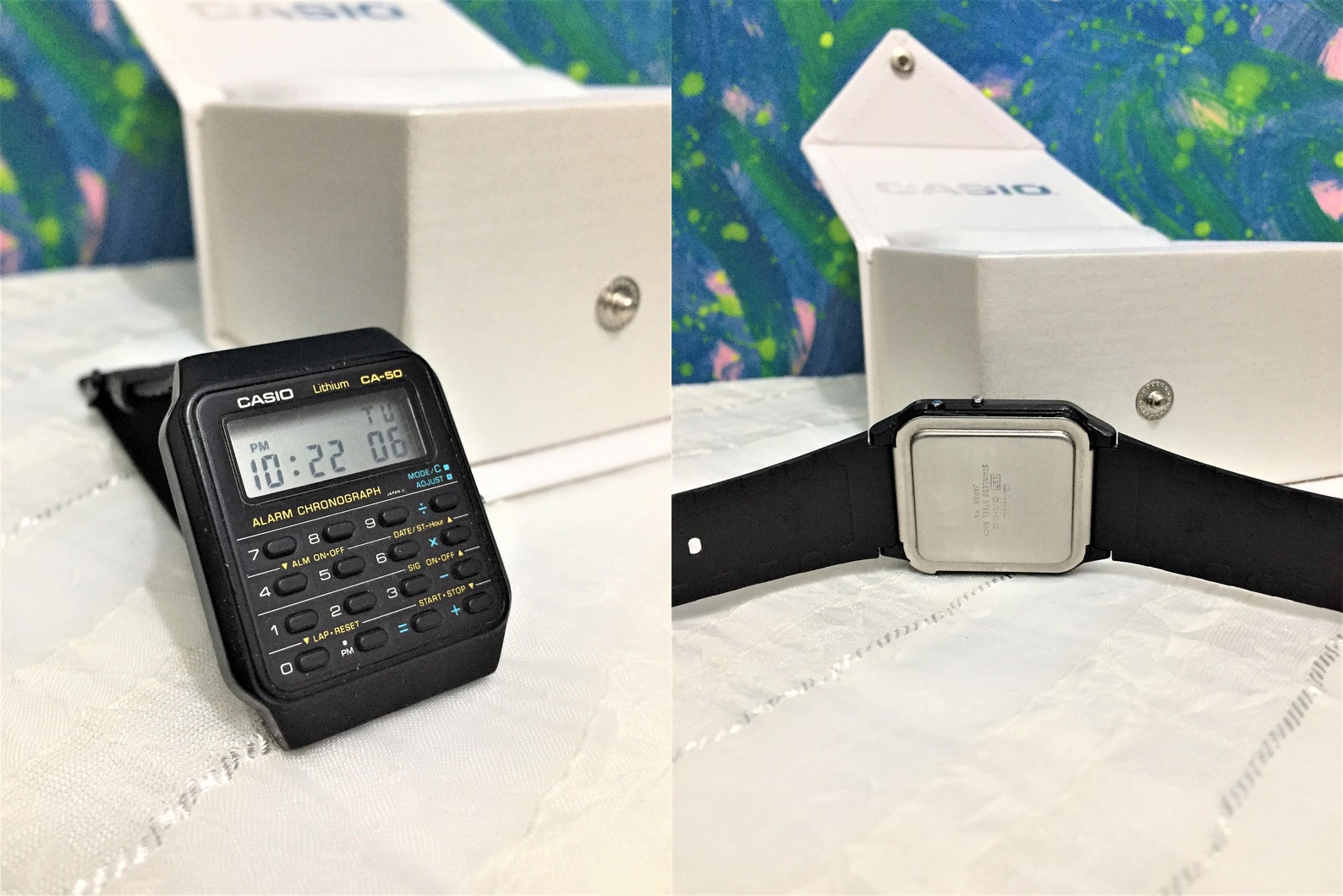 Rare Beautiful Casio CA-50 Calculator Watch Module 437/ Vintage Back to ...