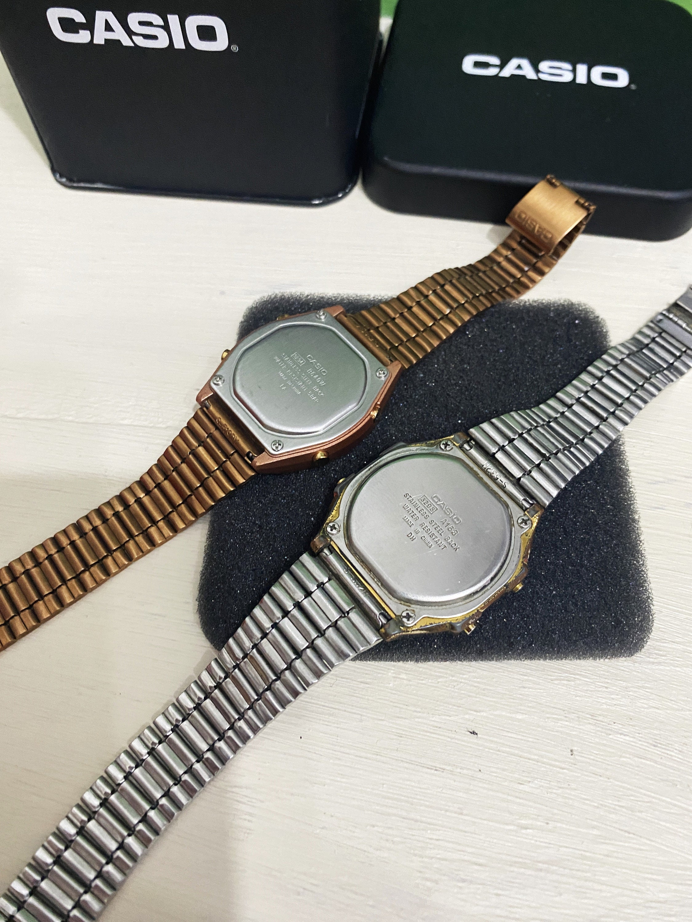 2 Pcs Vintage Casio Orginal B640W A168w Family Set/ Copper - Etsy