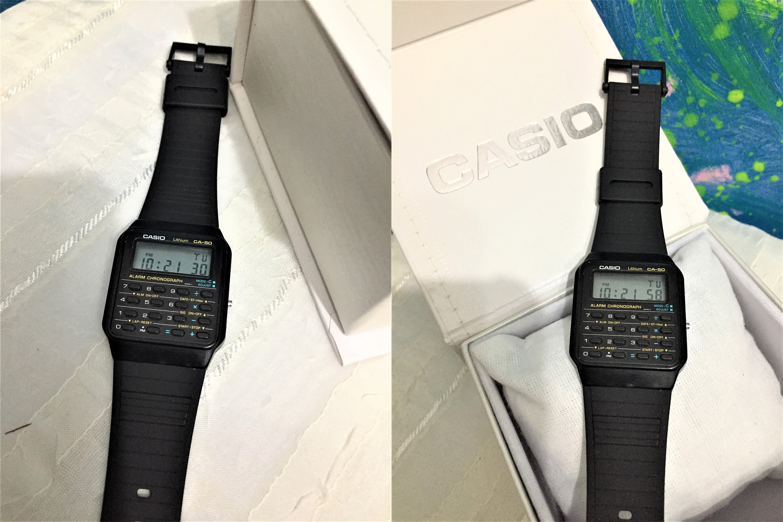 Rare Beautiful Casio CA-50 Calculator Watch Module 437/ Vintage Back to ...